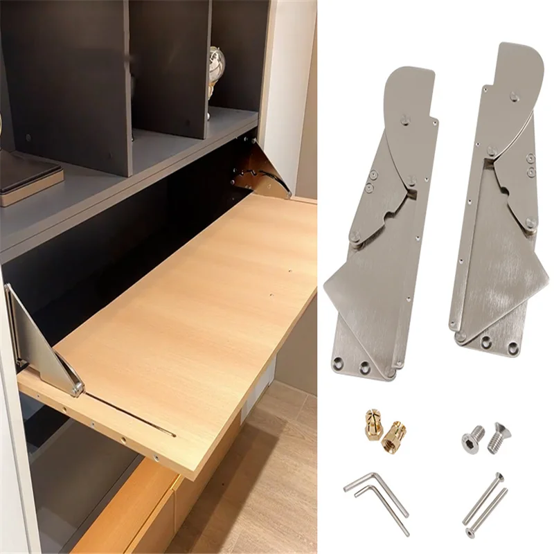 Downward flipping cabinet door support 80kg stainless steel bracket ...