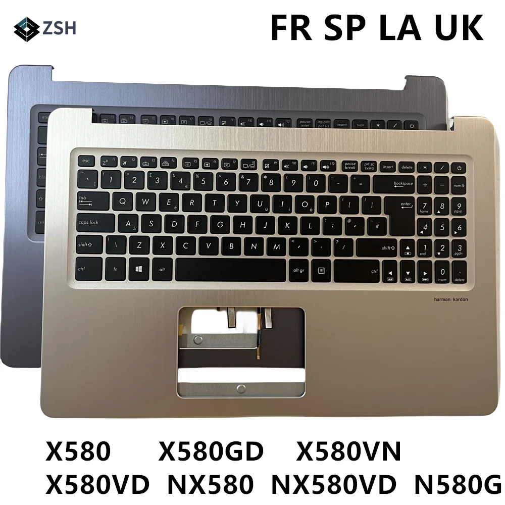 UK-Latin-Spanish-French-Keyboard-For-ASUS-Vivobook-Pro-X580-X580GD ...