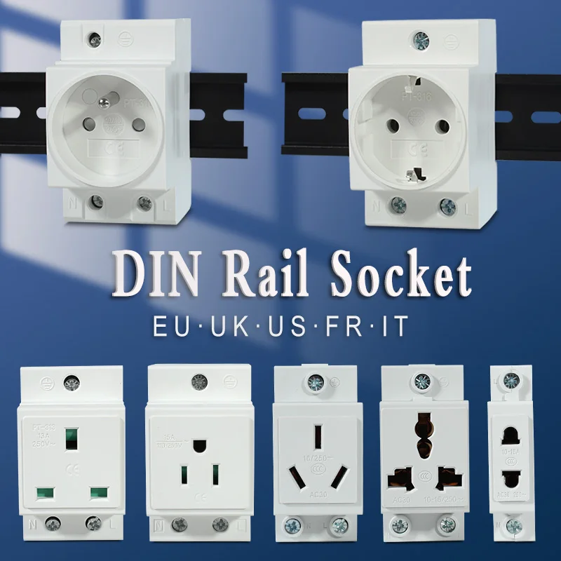 Enchufe-de-Riel-Din-Modular-est-ndar-caja-de-distribuci-n-Industrial ...