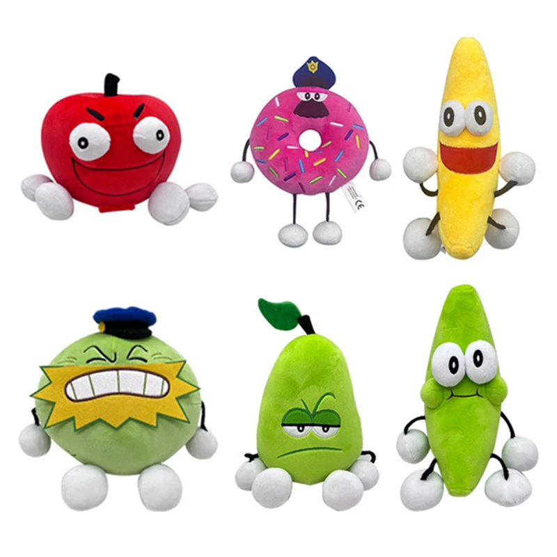 Shovelware Brain Game Banana Apple Pushing Donut Plush Toys Animals ...