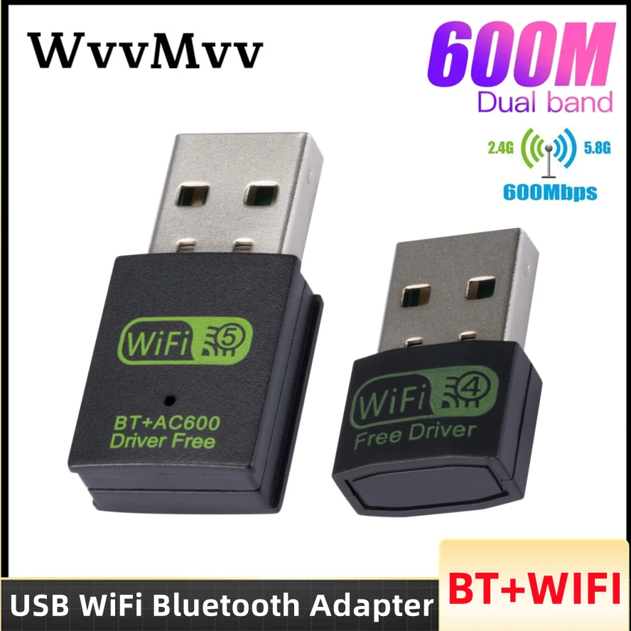 600Mbps-USB-WiFi-Bluetooth-Adapter-Dual-Band-2-4-5-8Ghz-Wireless ...
