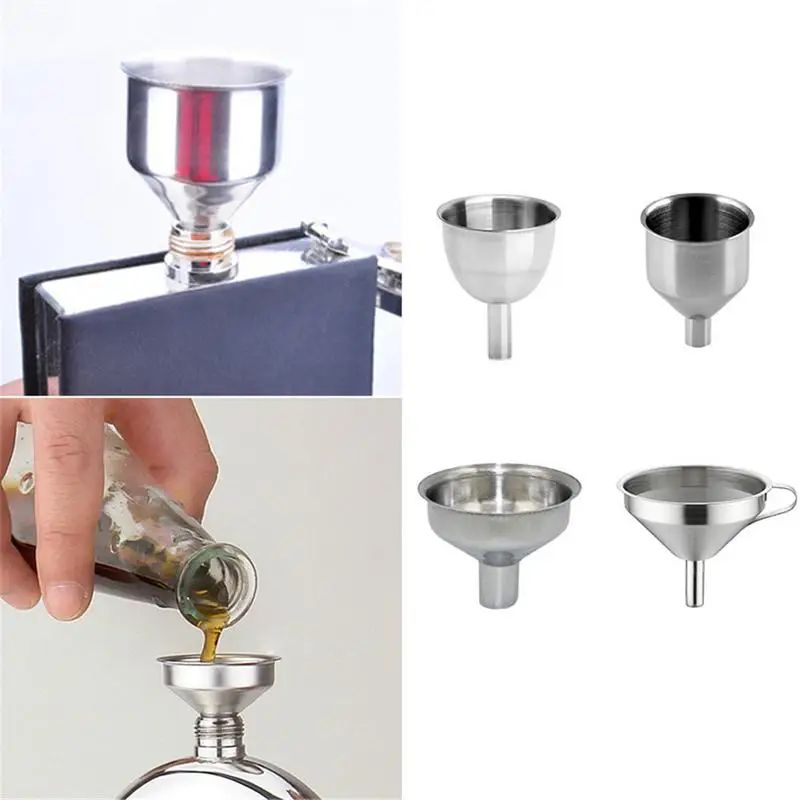 Universal-Oil-Funnel-Mini-Kitchen-Liquid-Dump-Tool-Stainless-Steel ...