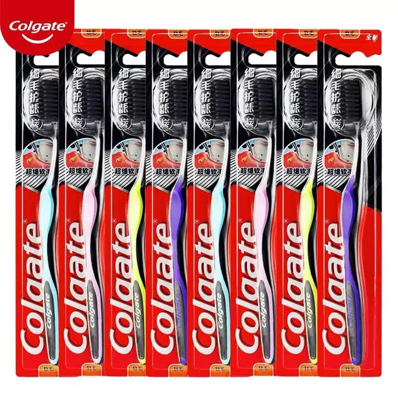 Colgate-8-PCS-Fine-Bristle-Gingival-Toothbrush-Bamboo-Charcoal-Soft ...