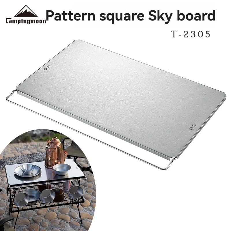 CAMPINGMOON T-2305 Stainless Steel Pattern Plate Multi purpose Table ...