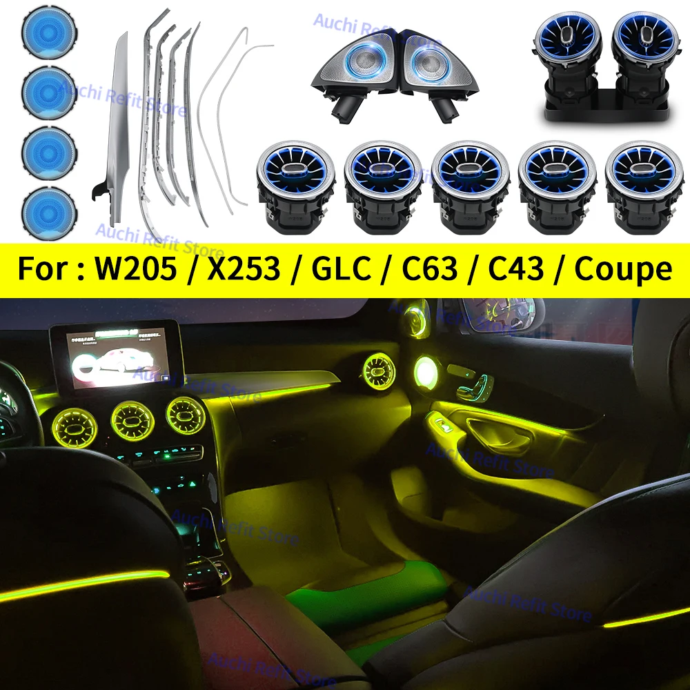 Ambient-Light-3-12-64-Colours-For-Mercedes-Benz-C-GLC-Class-Coupe-W205 ...