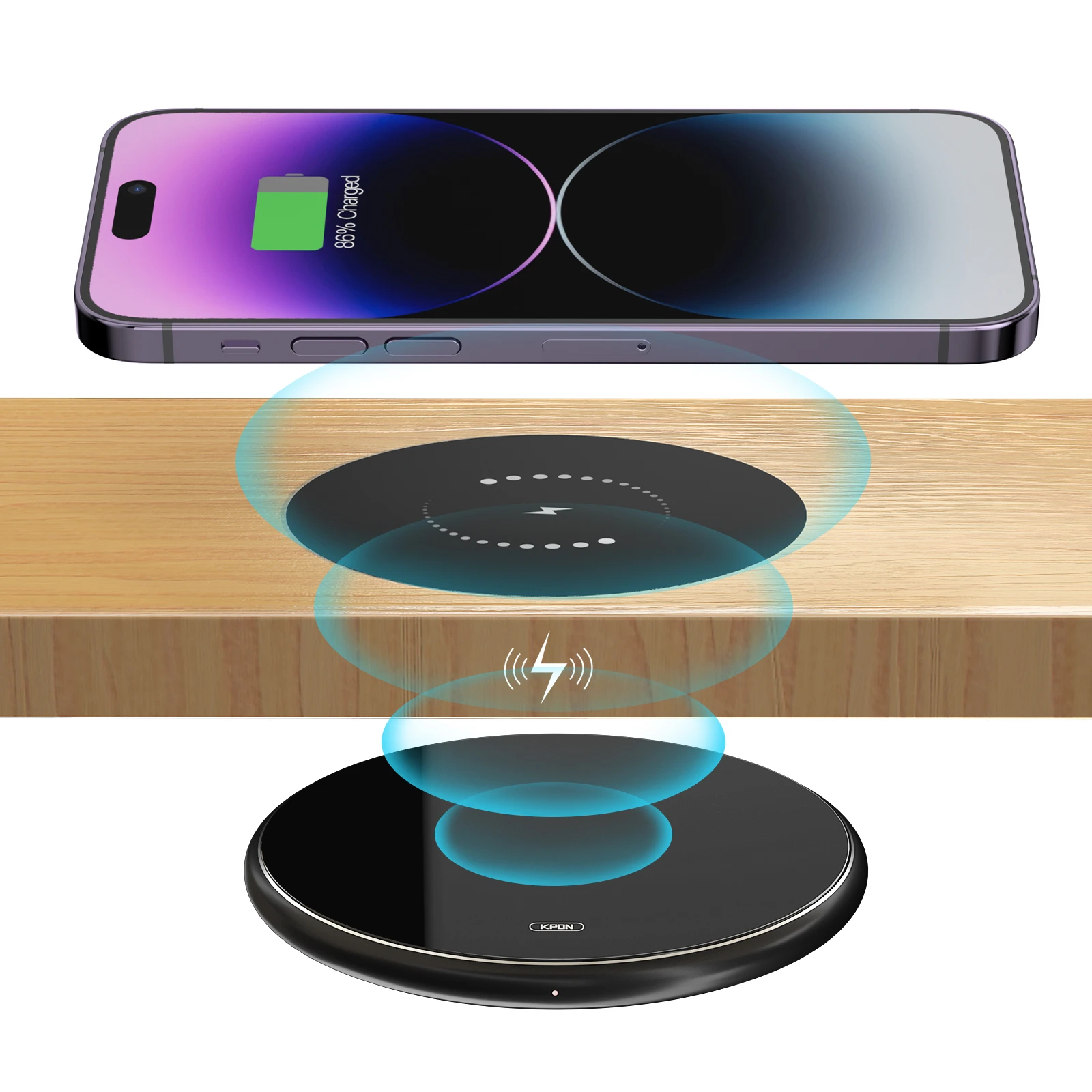 Kpon Invisible Wireless Charger Hidden Long Distance Wireless Phone ...