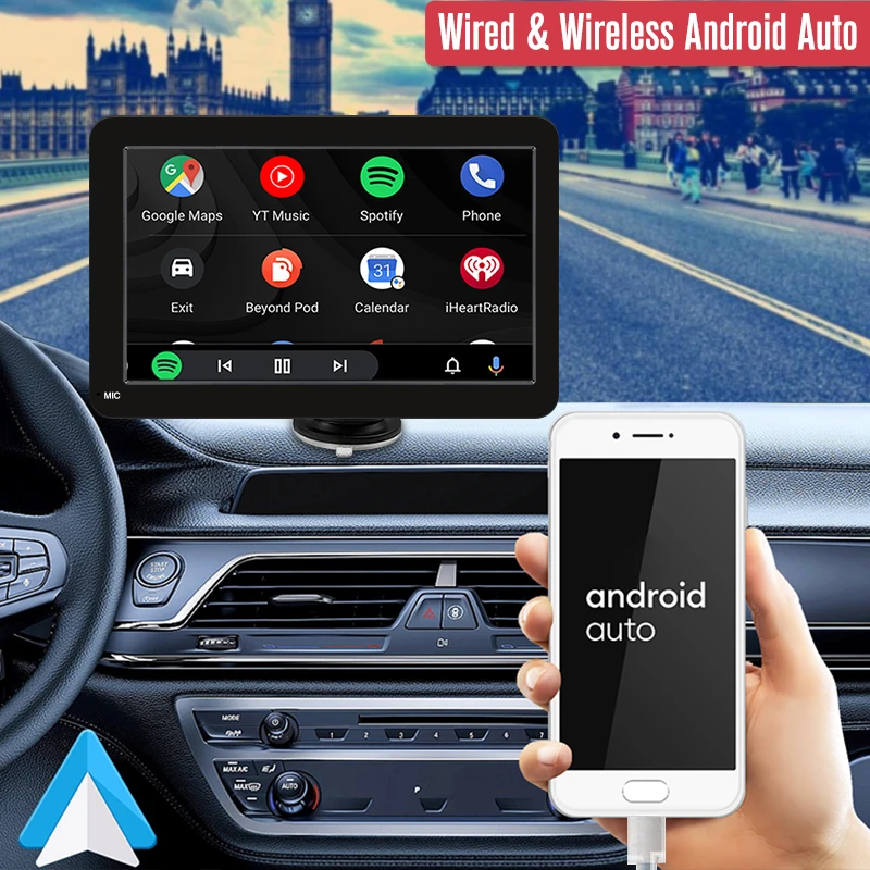 Wireless-Carplay-Screen-Android-Auto-Portable-Car-Radio-Mounted ...