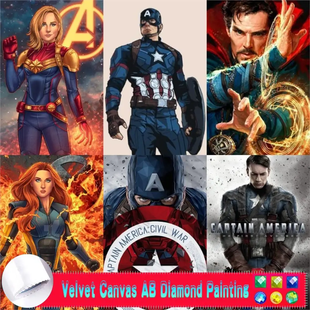 Disney-Marvel-5d-AB-kadife-tuval-elmas-boyama-kaptan-amerika-Avengers ...