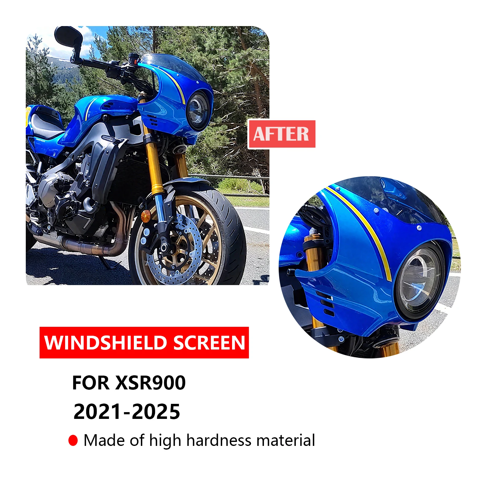 NEW Motorcycle Front Headlight Fairing Windshield For XSR900 XSR 900 ...
