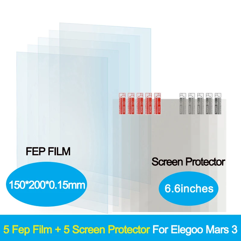 Filme fep 150*200*0.15mm para elegoo mars 3 mars 4 mars 5 série resina ...