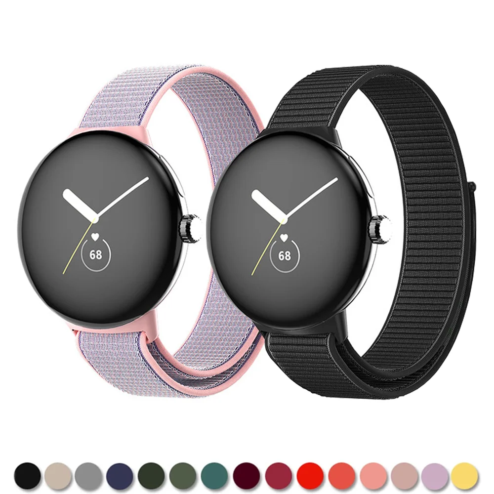 Band-for-Google-Pixel-watch-strap-Soft-Adjustable-nylon-loop-belt ...