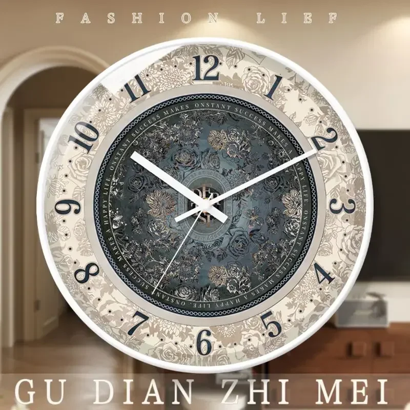 Ins French Wall Clock Table Clock Wall Art Light Luxury Living Room ...