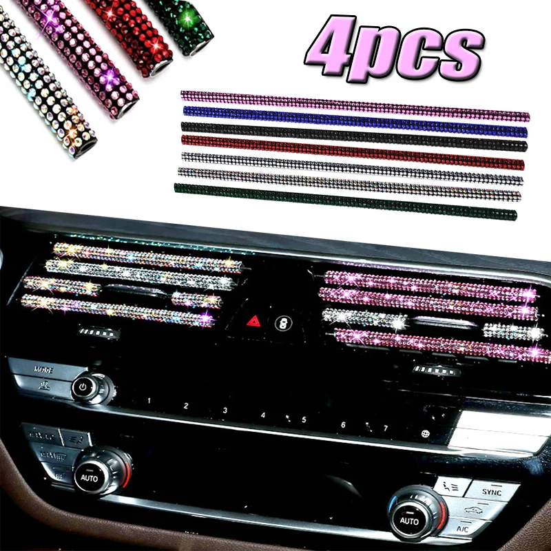 U-shaped-Car-Air-Conditione-Outlet-Rhinestone-Decorative-Strips-Air ...