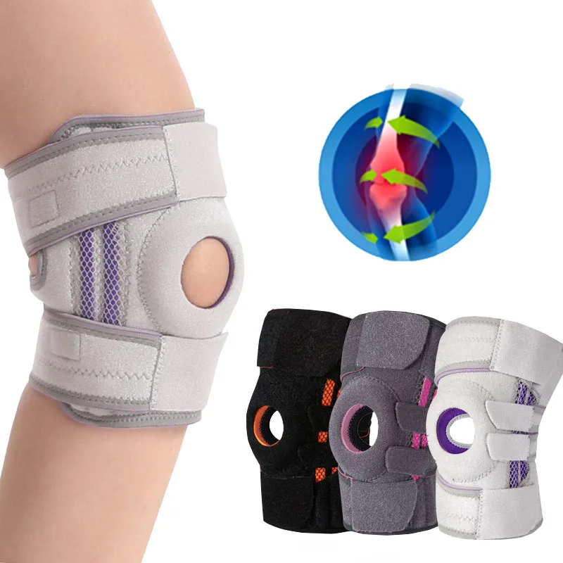 Silicone-Spring-Sports-knee-pads-Compression-Knee-Support-Brace-Patella ...