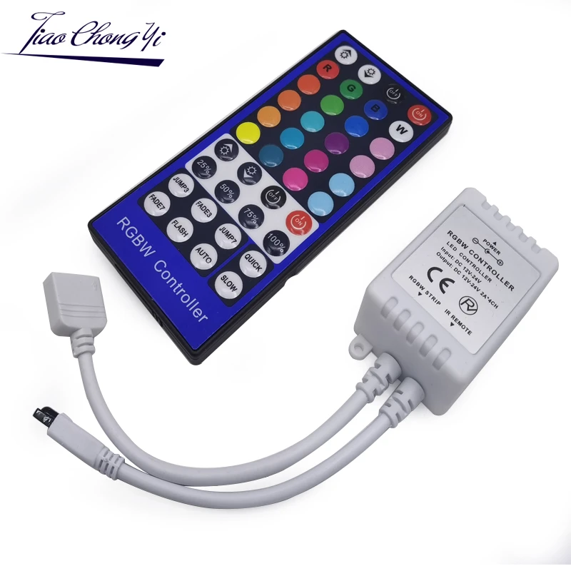 40Key RGBW led Controller Dimmer 5Pins IR Remote Control 4 Channels LED ...