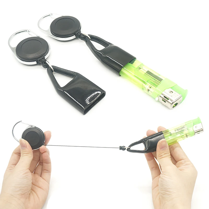 20Pcs-Lighter-Holder-With-Retractable-Keychain-Smoking-Accessories ...