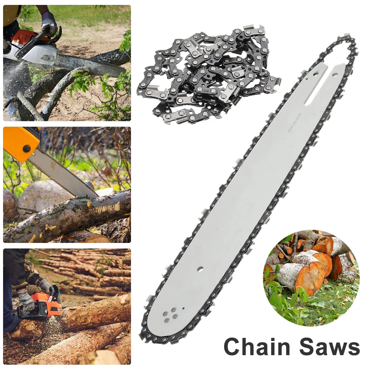 14-65Mn-Saw-Chain-Chainsaw-Guide-Bar-Kit-3-8-LP-Pitch-50DL-Saw-Chain ...