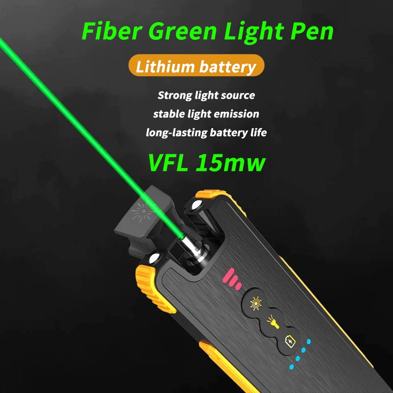 15MW-VFL-Fiber-Optic-Green-Light-Pen-Cable-Tester-Rechargeable-Visual ...