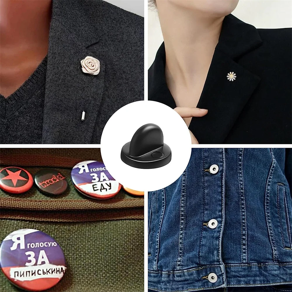 Replacement Pin Back To Black 100-Pack Rubber Pin Backs - PVC Tie Tack ...