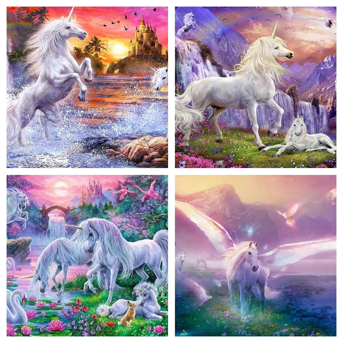 Diamond Painting Unicorn 5d Diy Diamond Embroidery Animal Unicorn ...