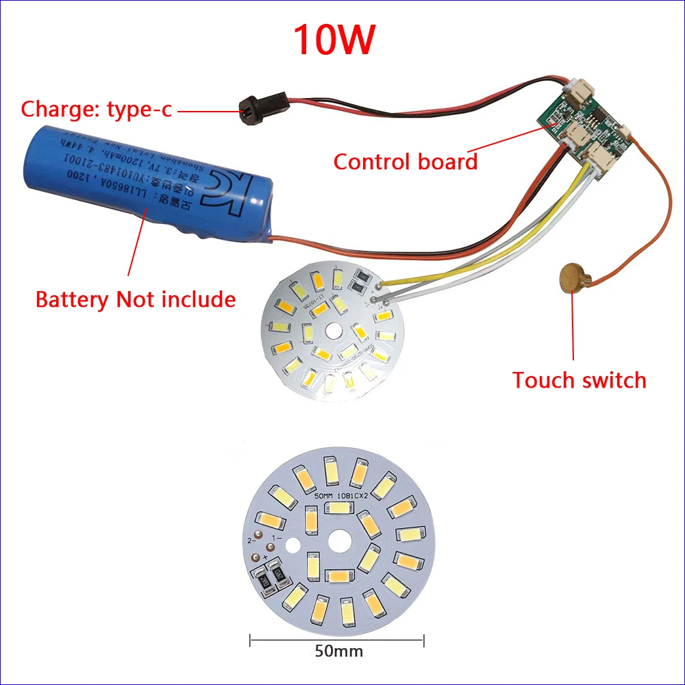 C3.7V 광원 LED 조명 패널 디밍 컨트롤러 원격 제어 ON/OFF 터치 스위치 충전 유형으로 듀얼 색상 변경 ...