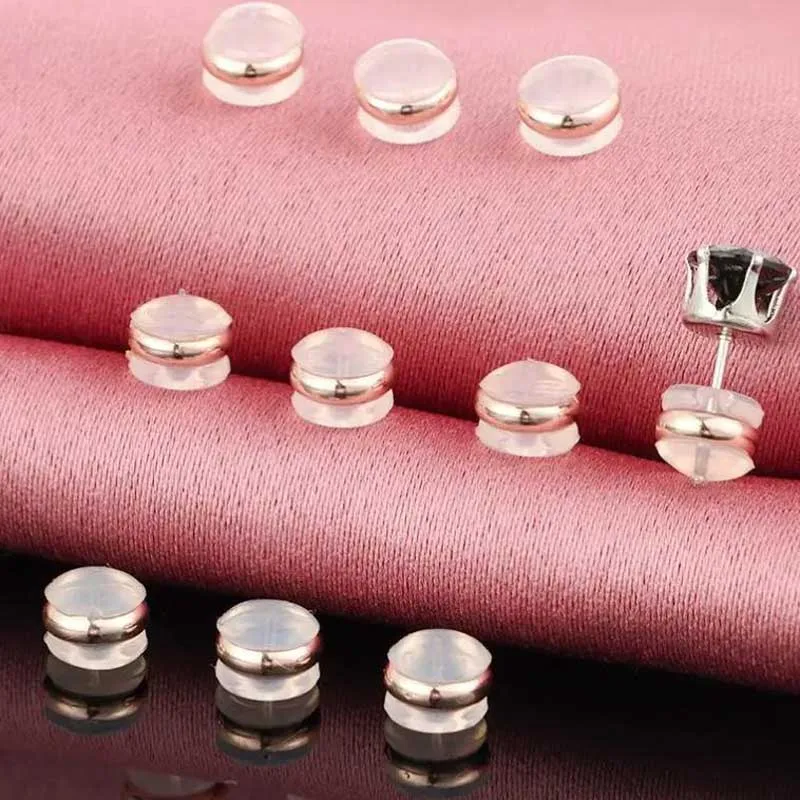 50pcs Rubber Earring Back Stoppers Plugs DIY Earrring Jewelry Making ...