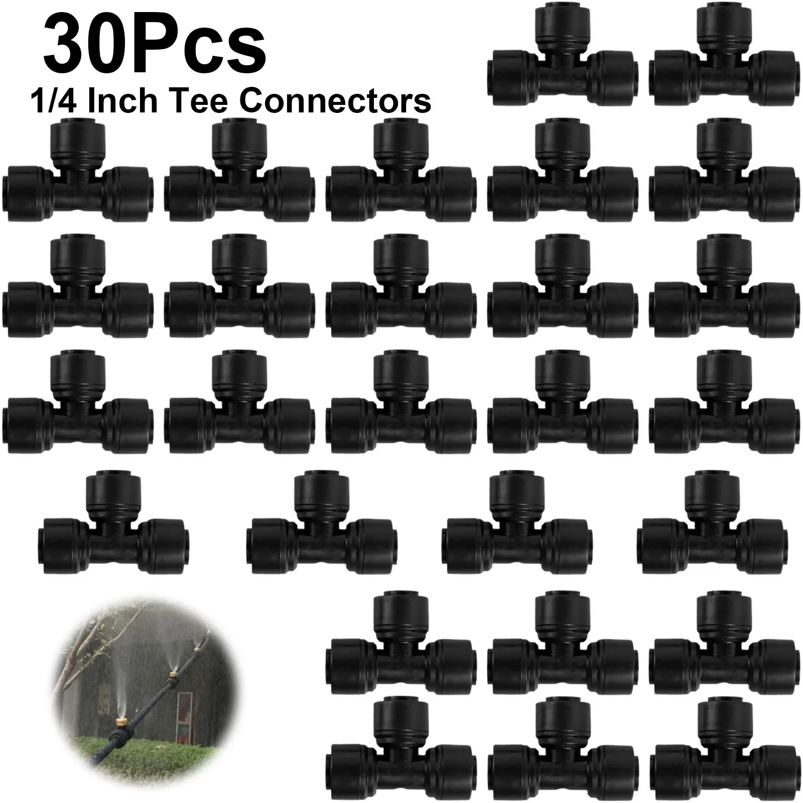 30Pcs-Drip-Irrigation-Tee-Connectors-1-4inch-Leak-Free-Drip-Irrigation ...
