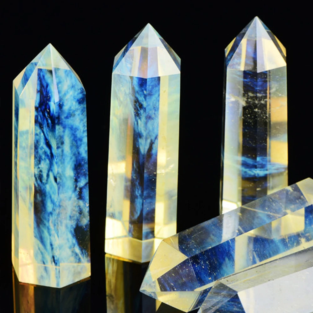 Varita-de-cristal-de-piedra-de-fundici-n-amarilla-columna-con-forma-de ...