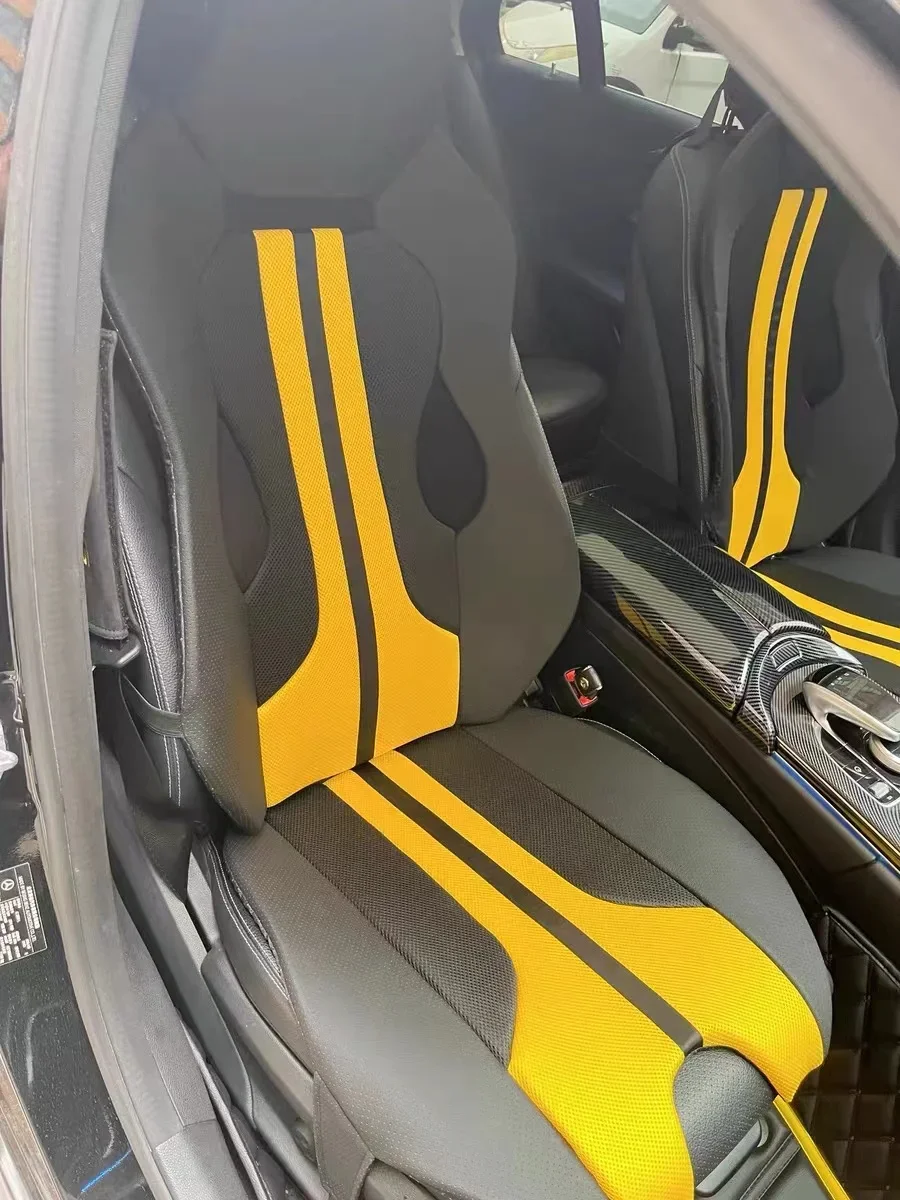 Car-Front-Seat-Cover-Interior-Accessories-Leather-Cushion-Red-White ...