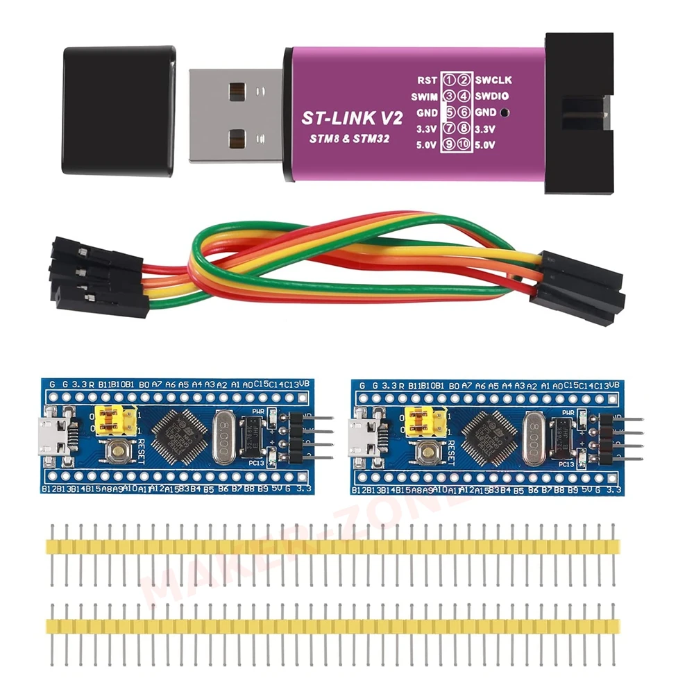 ST-Link-V2-Programming-Unit-Emulator-Downloader-STM8-STM32-with-2pcs ...