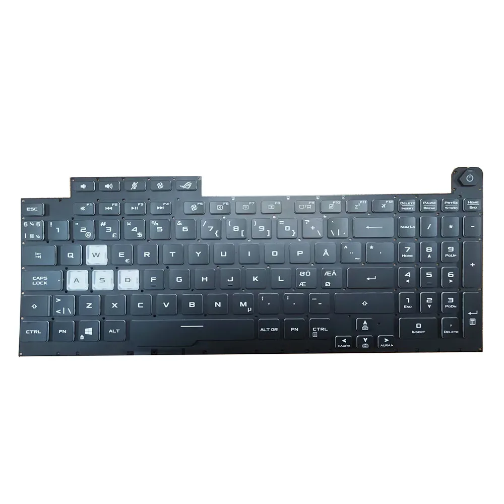Laptop-Backlit-Nordic-CA-keyboard-For-ASUS-V185062DE1-NE-0KN1-914ND11 ...