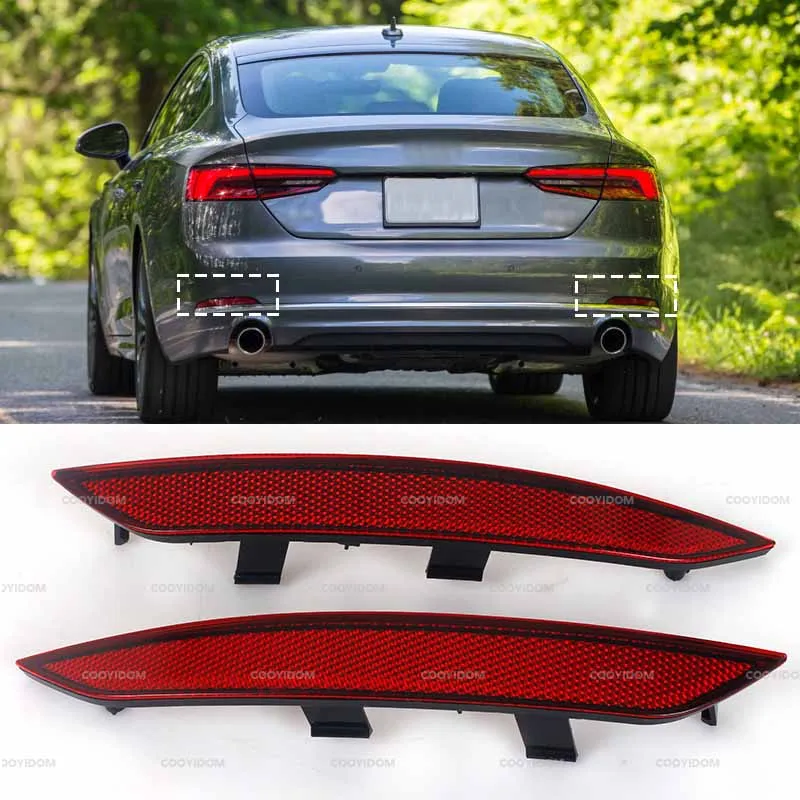 Left / RIght Car Rear Bumper Taillight For Audi A5 2017 2020 Reflector ...