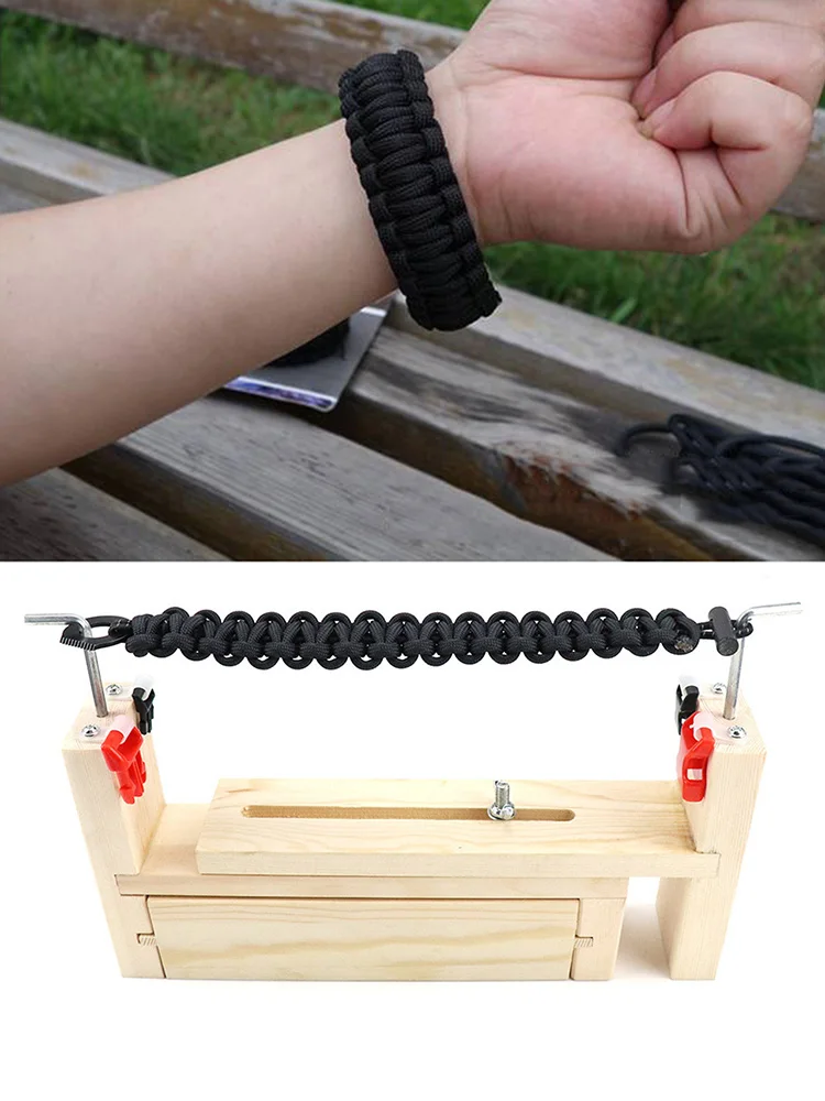Adjustable Length Paracord Jig Bracelet Maker Wooden Frame - Wooden ...