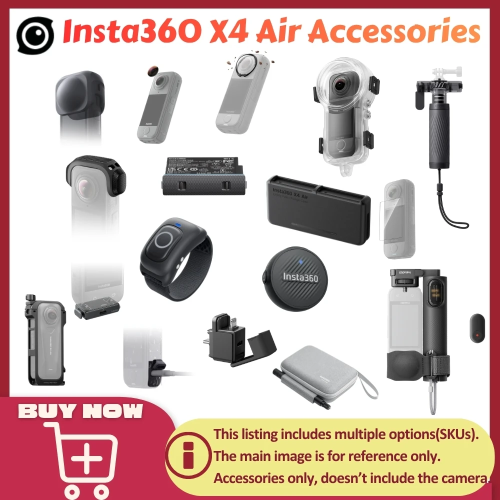 Insta360 X4 Air Accessories Lens Cap Screen Protector Battery Charger ...