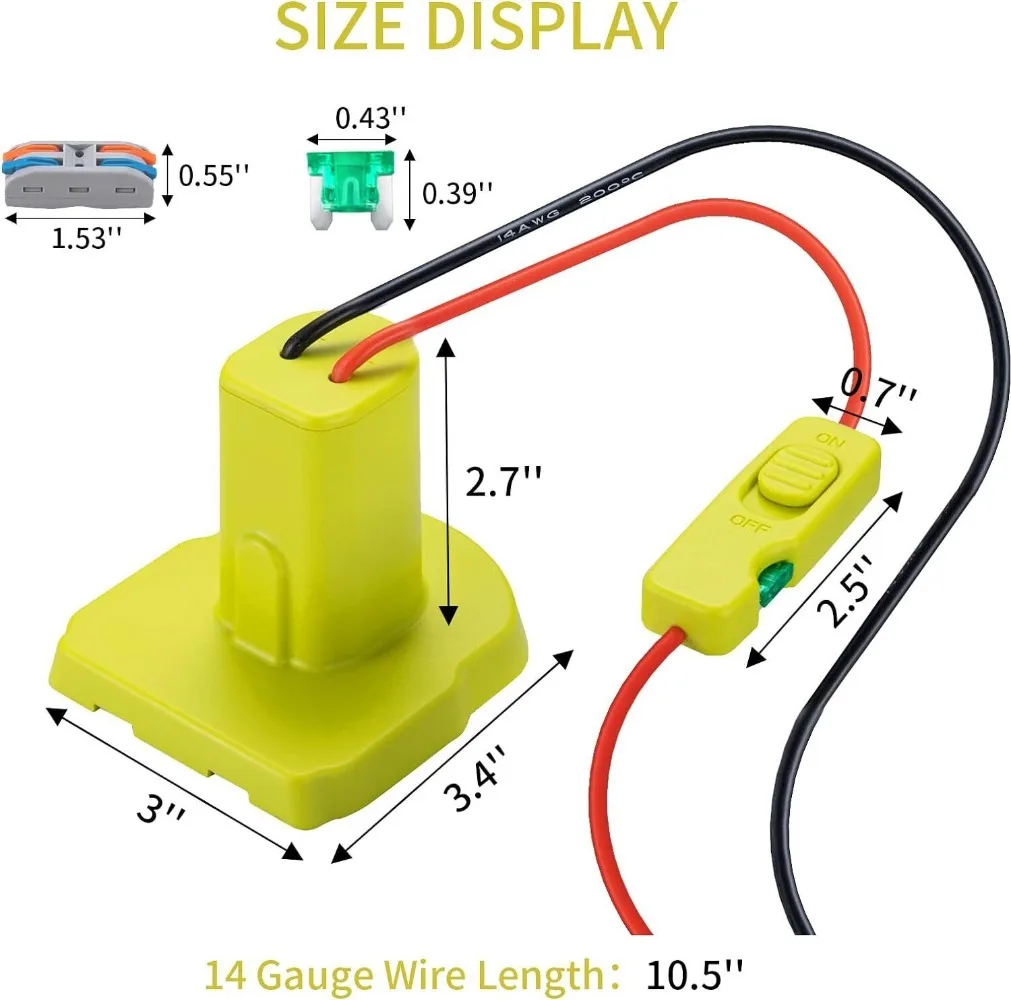 Battery Adapter for Ryobi 18V Battery Adapter Power Tool Battery ...