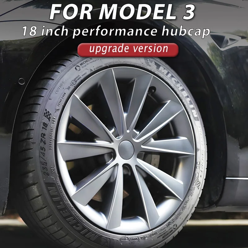 4PCS Hub Cap for Tesla Model 3 18 Inch Blade Wheel Cover Performance ...