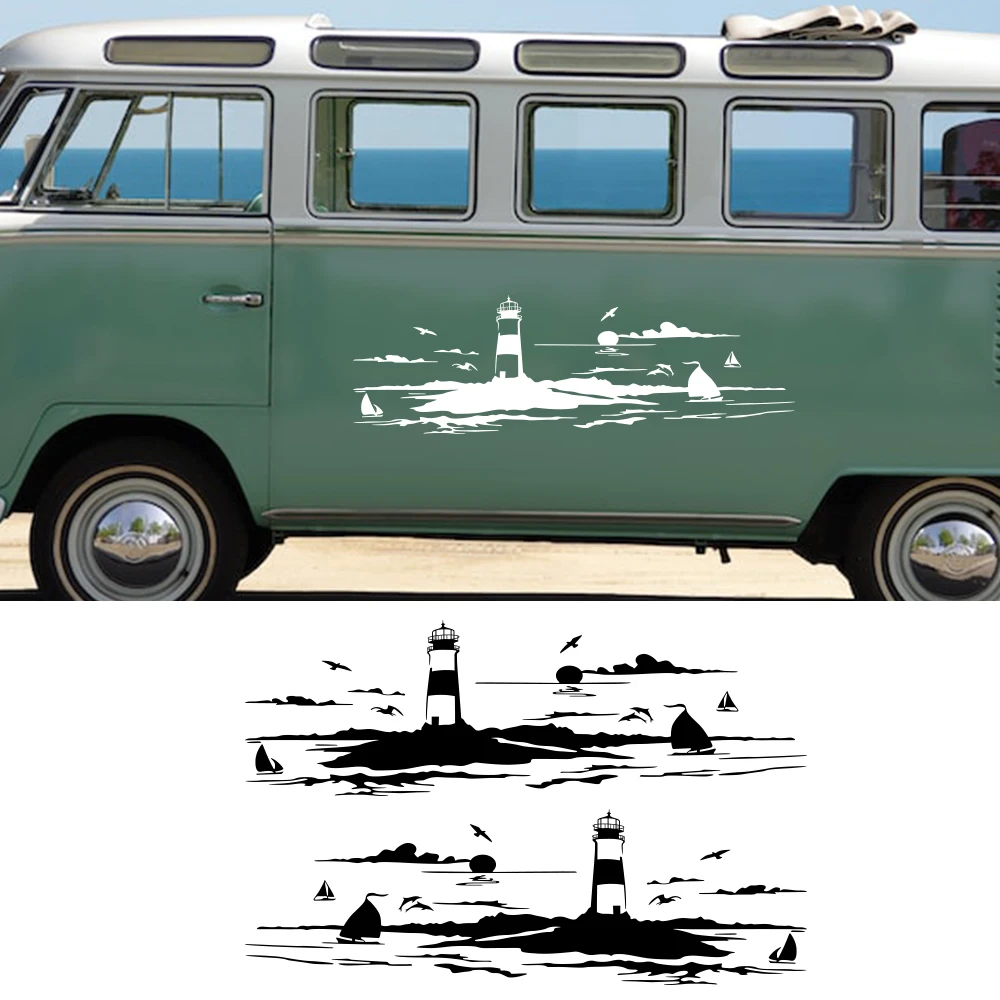 Car-Lighthouse-Stickers-For-Van-Camper-Caravan-Cargo-Motorhome-RV-MPV ...