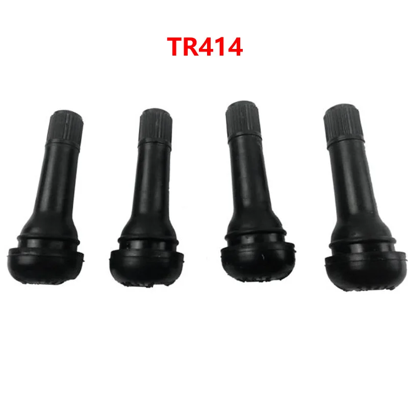 Automobile-Vacuum-Tire-Valve-Car-Tubeless-Valve-TR414-Valve-with-Valve-Core-Black-Rubber-Snap ...