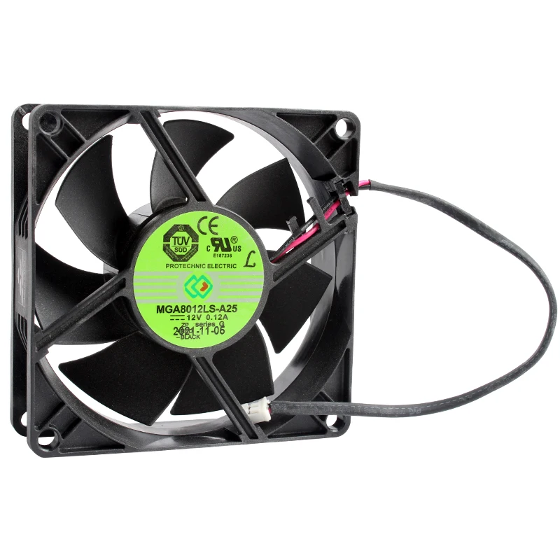 MGA8012LS-A25 8cm 80mm fan 80x80x25mm DC12V 0.12A 2pin Cooling fan for ...
