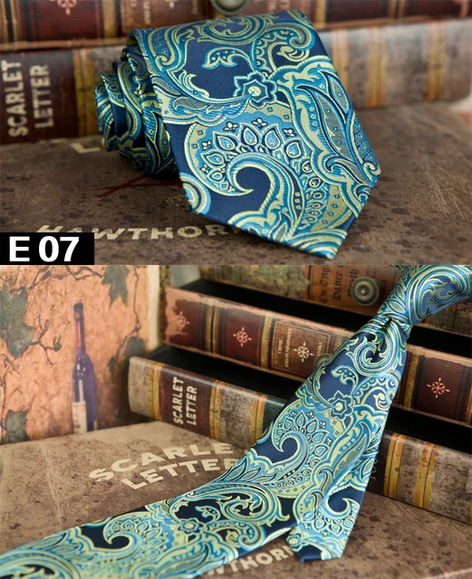 Multicolor Paisley Pattern Floral Stripes Checked Patchwork Mens Ties ...