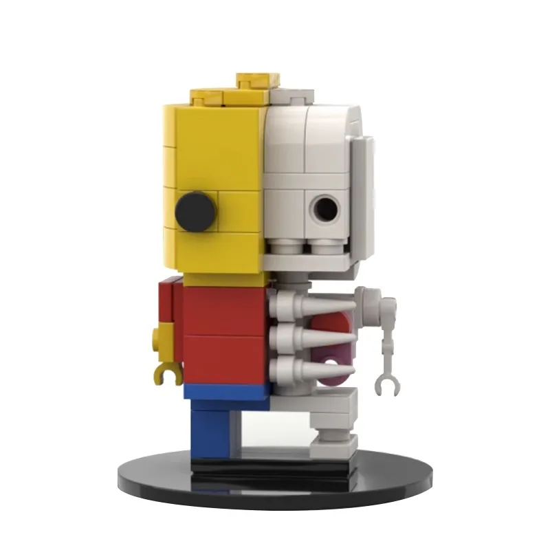 MOC-building-block-toys-Brickheadz-assembled-model-gifts-half-planed ...