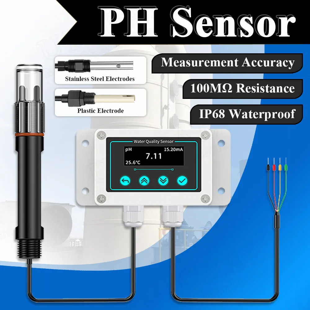 pH-Sensor-Industrial-Water-Quality-Turbidity-Tester-ORP-Electrode-Probe ...