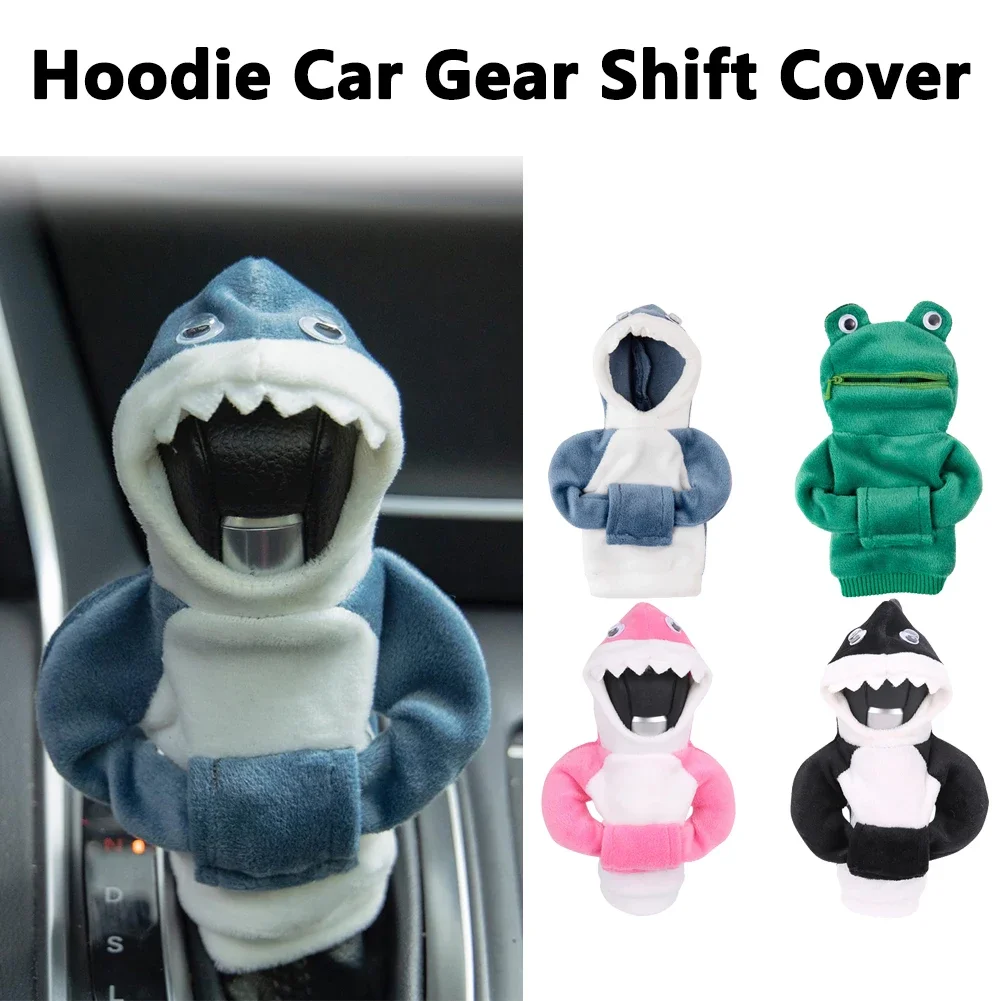 Gear-Stick-Cover-Funny-Cute-Hoodie-Car-Gear-Shift-Knob-Cover-Shark-Frog ...