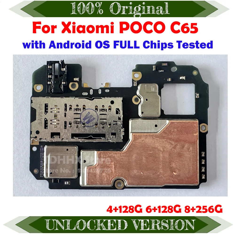 Working Perfectly Mainboard For Xiaomi Poco C65 Motherboard Google ...