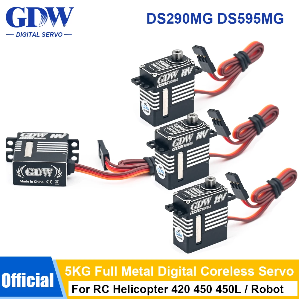 GDW-DS290MG-DS595MG-5kg-Servo-RC-Helicopter-Parts-HV-Coreless-Metal ...