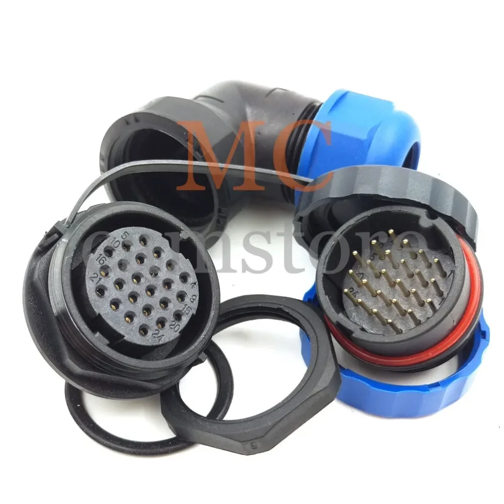 IP68-24pin-waterproof-power-cable-connector-SD28-industrial-bulkhead ...