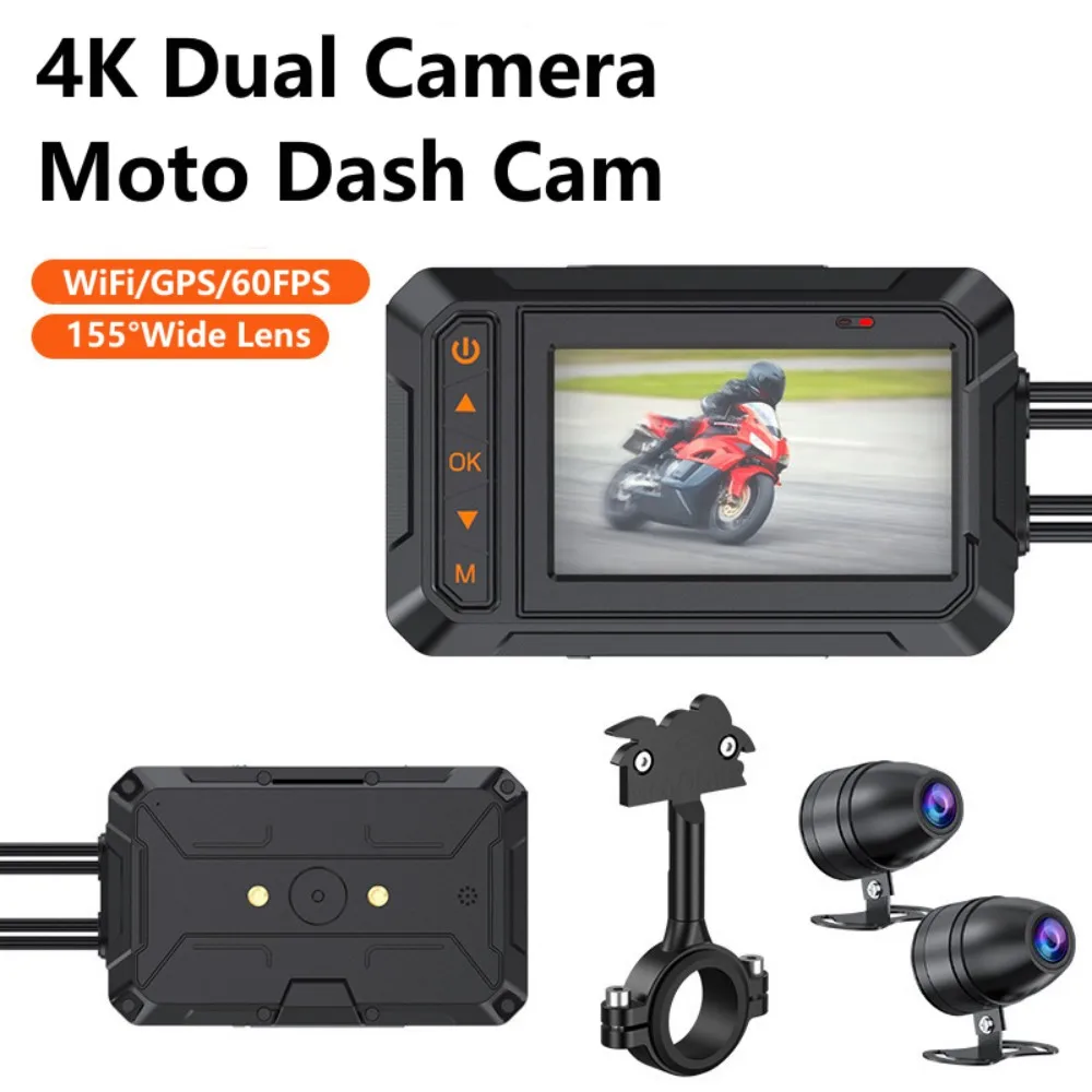 3-Inch-WIFI-GPS-Motorcycle-DVR-2K-4K-FHD-Dual-Lens-Dash-Cam-Moto-Camera ...