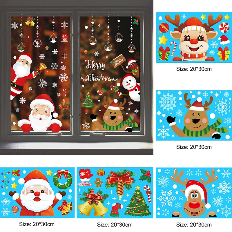 Christmas-Santa-Claus-Window-Stickers-Wall-Ornaments-Christmas-Pendant ...