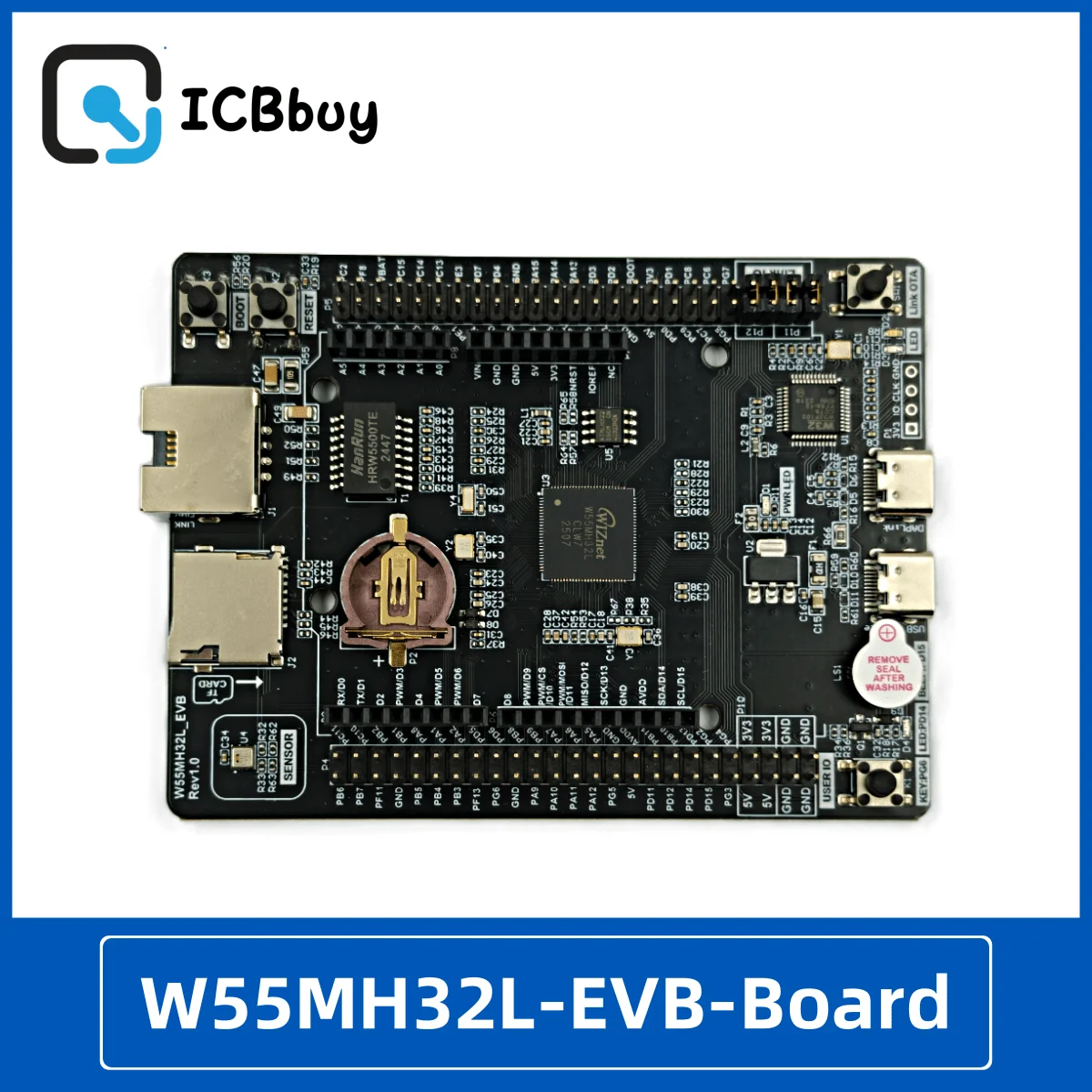 WIZnet W55MH32 Ethernet MCU development board hardware protocol stack ...