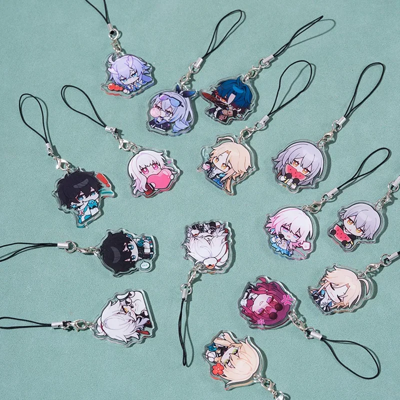 Honkai-Star-Rail-keychain-man-Mobile-Phone-Straps-key-chain-women-cute ...